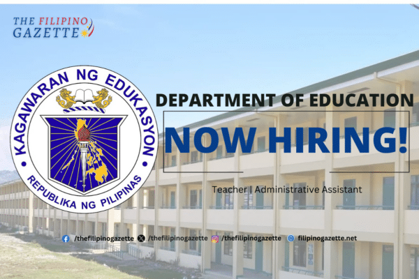 The Department of Education (DepEd) is Hiring! – The Filipino Gazette
